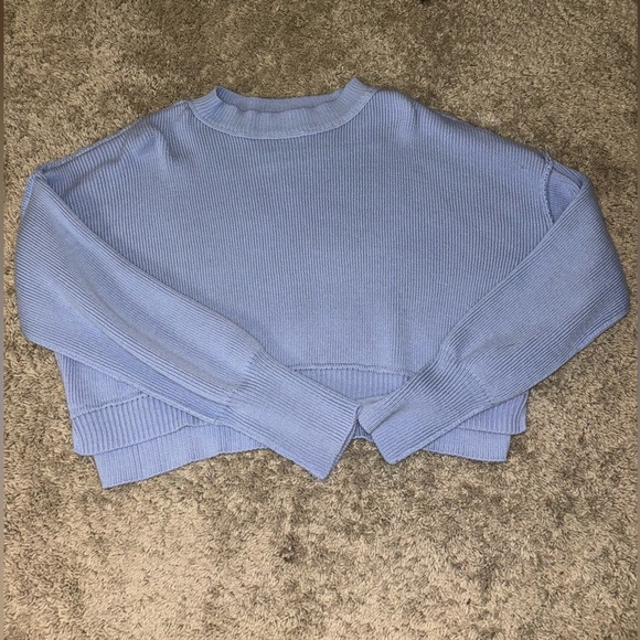 Sweaters | Cropped Light Blue Sweater | Poshmark